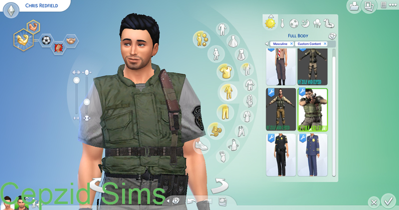 Chris Redfield Outfits From Resident Evil ~ Cepzid Sims