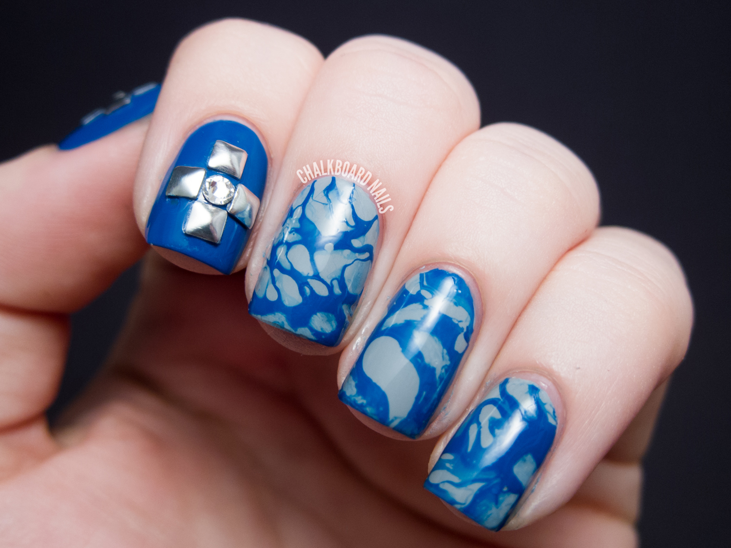 Spray Marble and Studs - DIOSA Nail Art | Chalkboard Nails | Phoenix ...