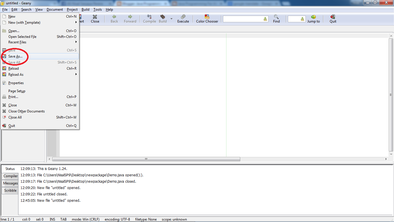 Java Programming For Absolute Beginners: Hello World Program With Geany IDE
