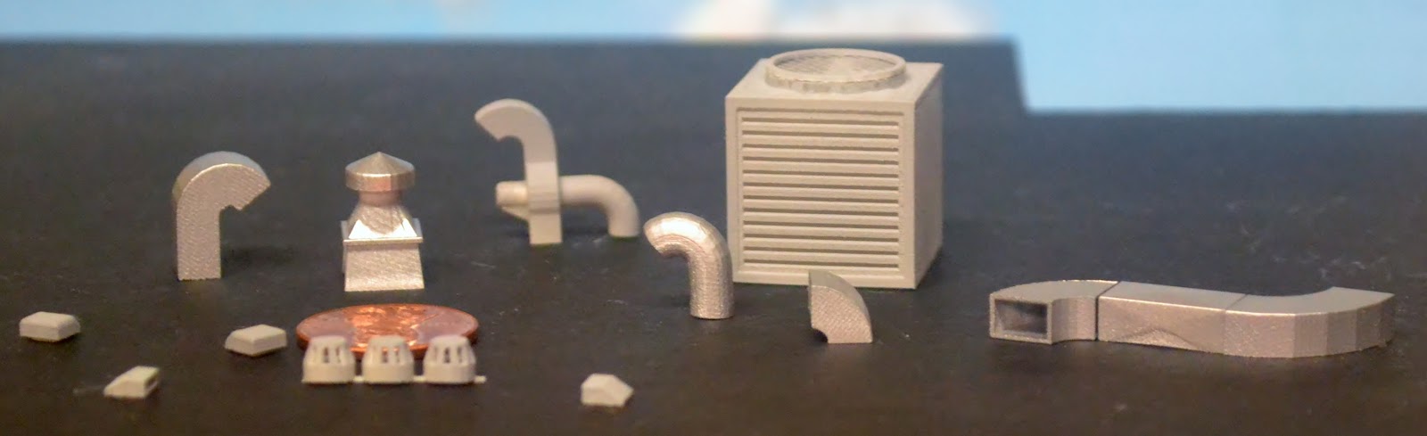 Nirvana Valley Model Railroad: Roof Details, 3d printed, Shapeways