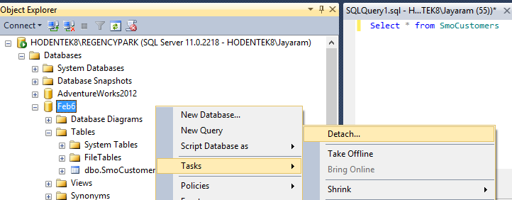 HodentekHelp: How do you detach a database from a SQL Server Instance?