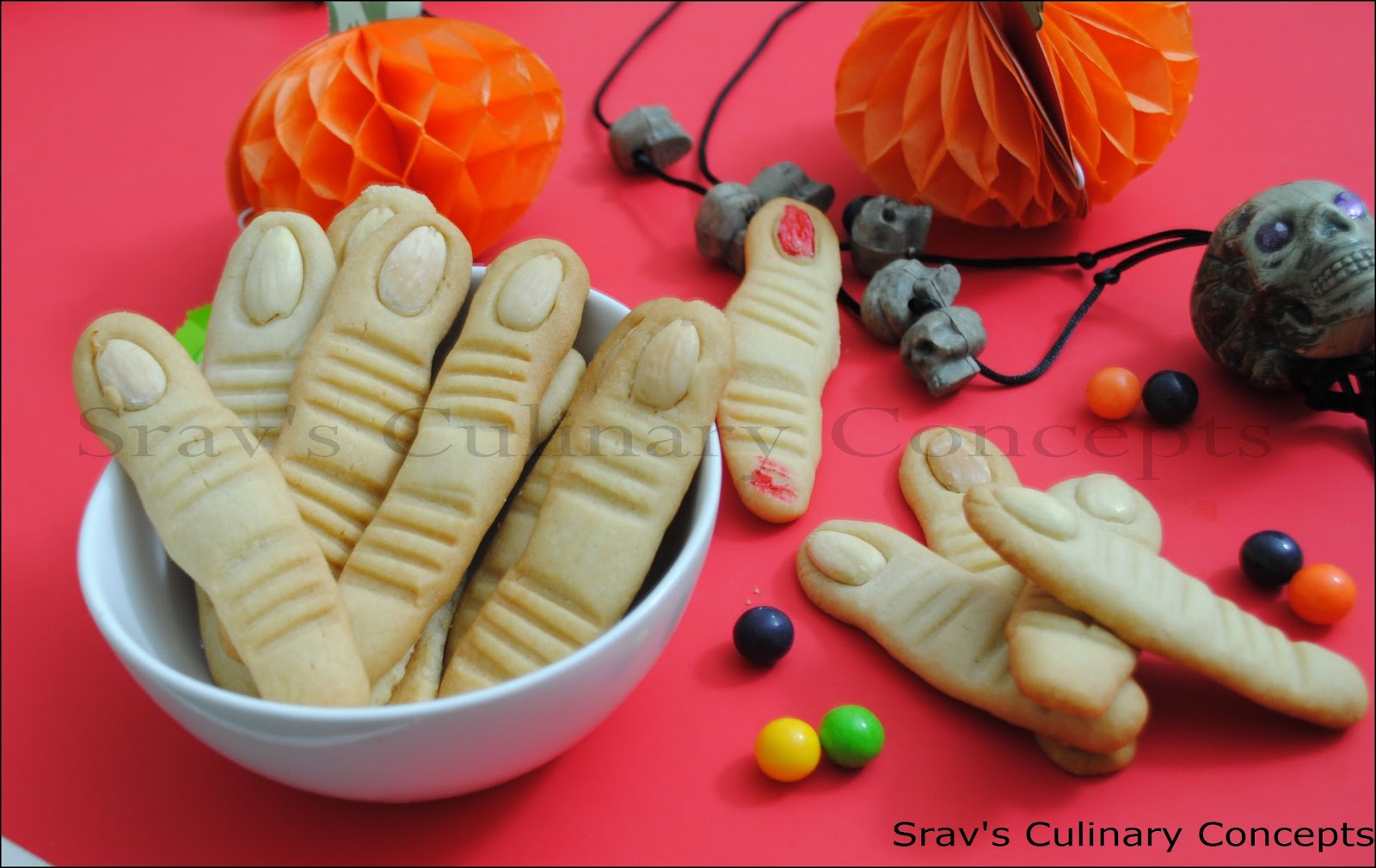 Srav's Culinary Concepts: Spooky Witch Finger Cookies – Halloween Threat
