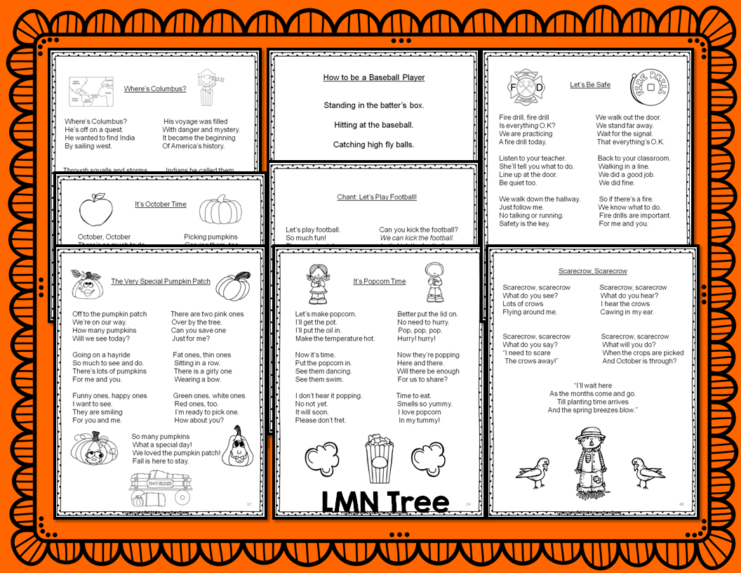 LMN Tree: Purring About October Poems and Freebies