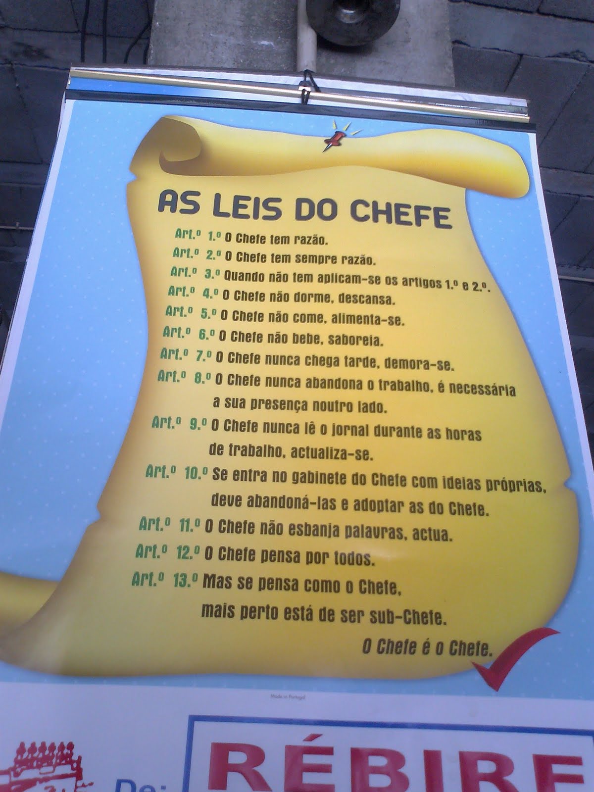 O mundo da Margaridinha ♥: Lembrem-se disto, quando EU for A chefe!