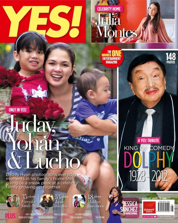 Judy Ann Santos with Children Yohan and Lucho on YES! Magazine August ...