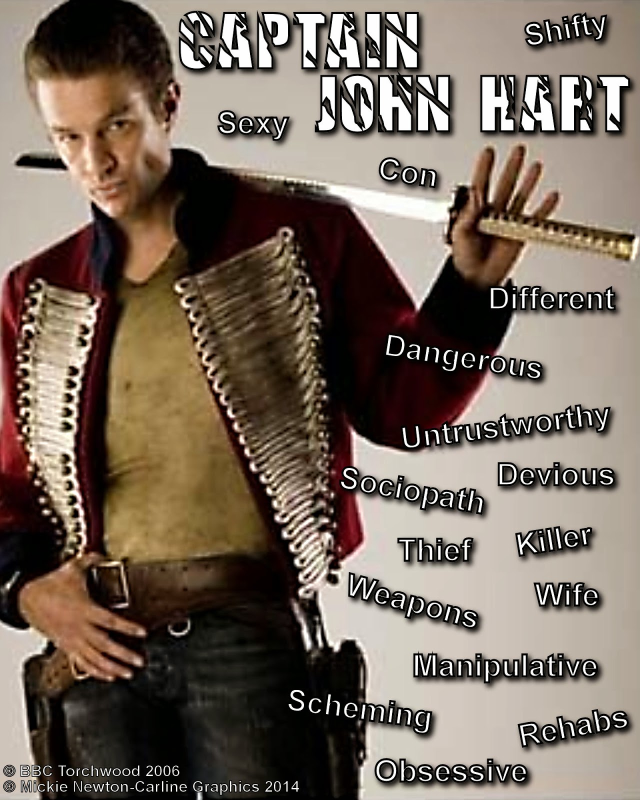 Project: Torchwood: The Coffee Shop Captain John Hart in one word