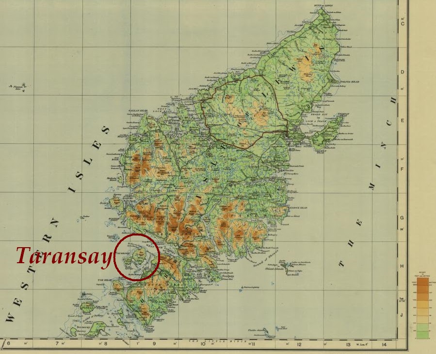 except the Kyles and Western Isles: Taransay