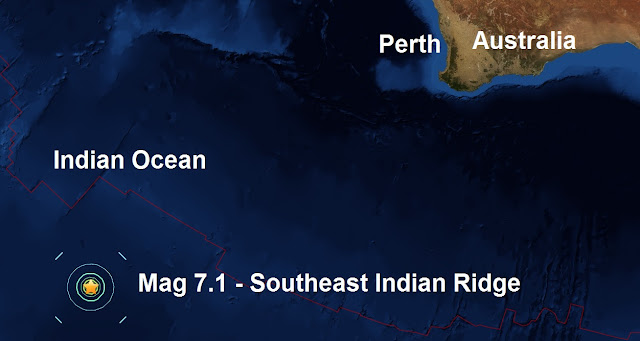 A Mag 7.1 - Southeast Indian Ridge is the first major quake of December