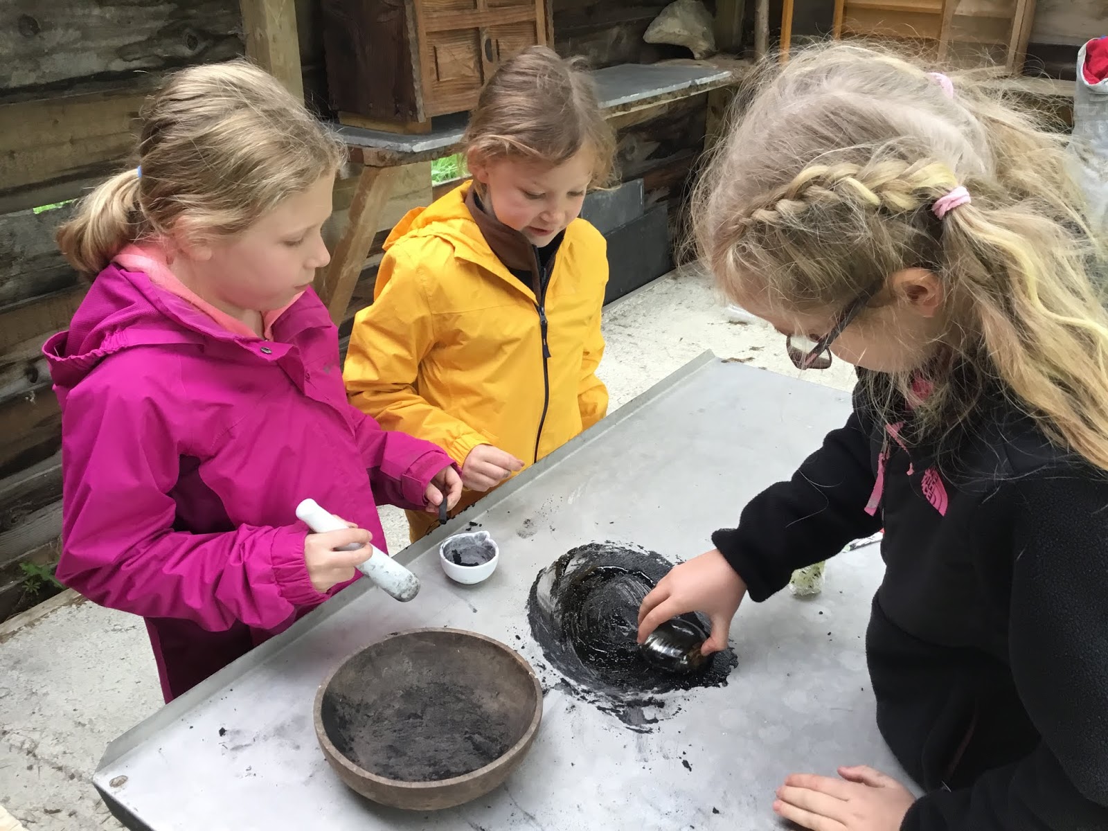 News From Oak and Beech Class: Charcoal printing