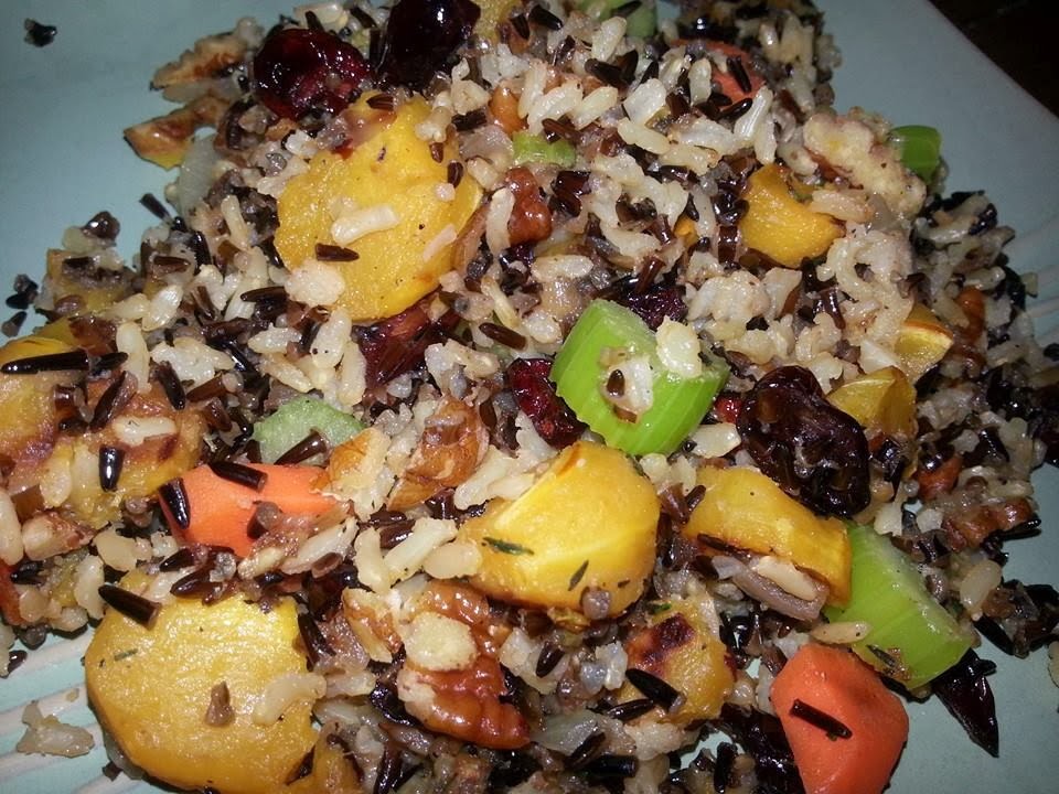 Kallista's Kitchen: Pecan, Squash and Cranberry Speckled Wild Rice