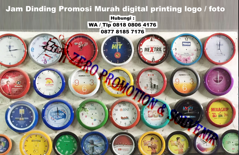 Jual Jam Dinding & Jam Meja Promosi Murah digital print logo ...