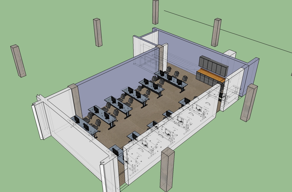 Design by Monica: SketchUp Rendering: Computer Lab