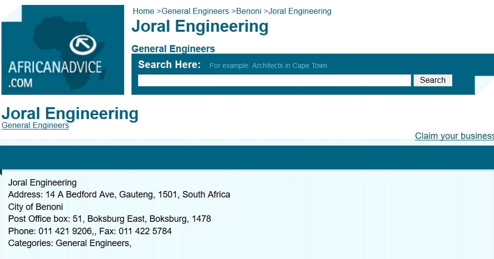 Mundo JORAL: Un JORAL en África