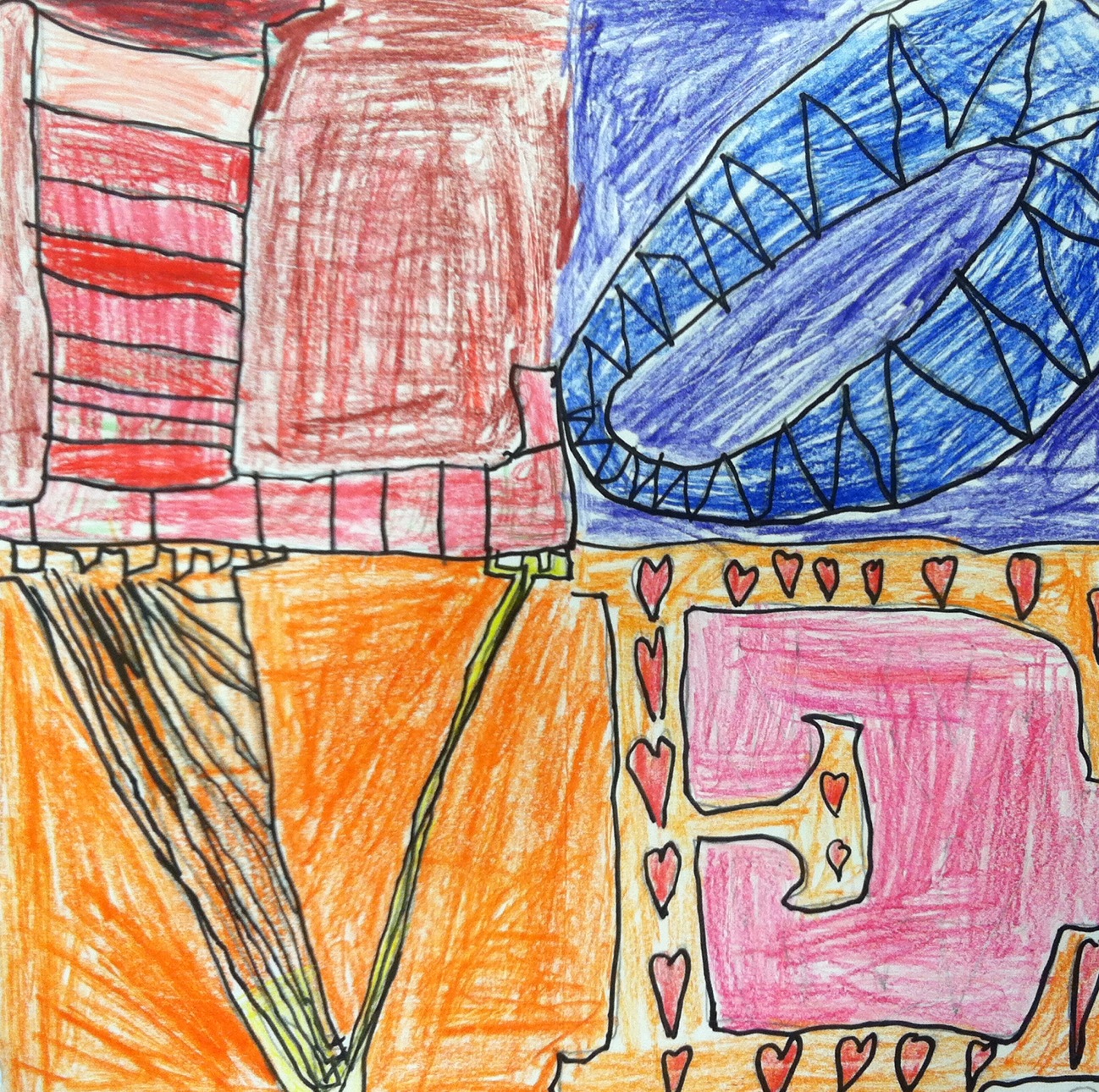 ART with Mrs. A: Third Grade "LOVE" Drawings