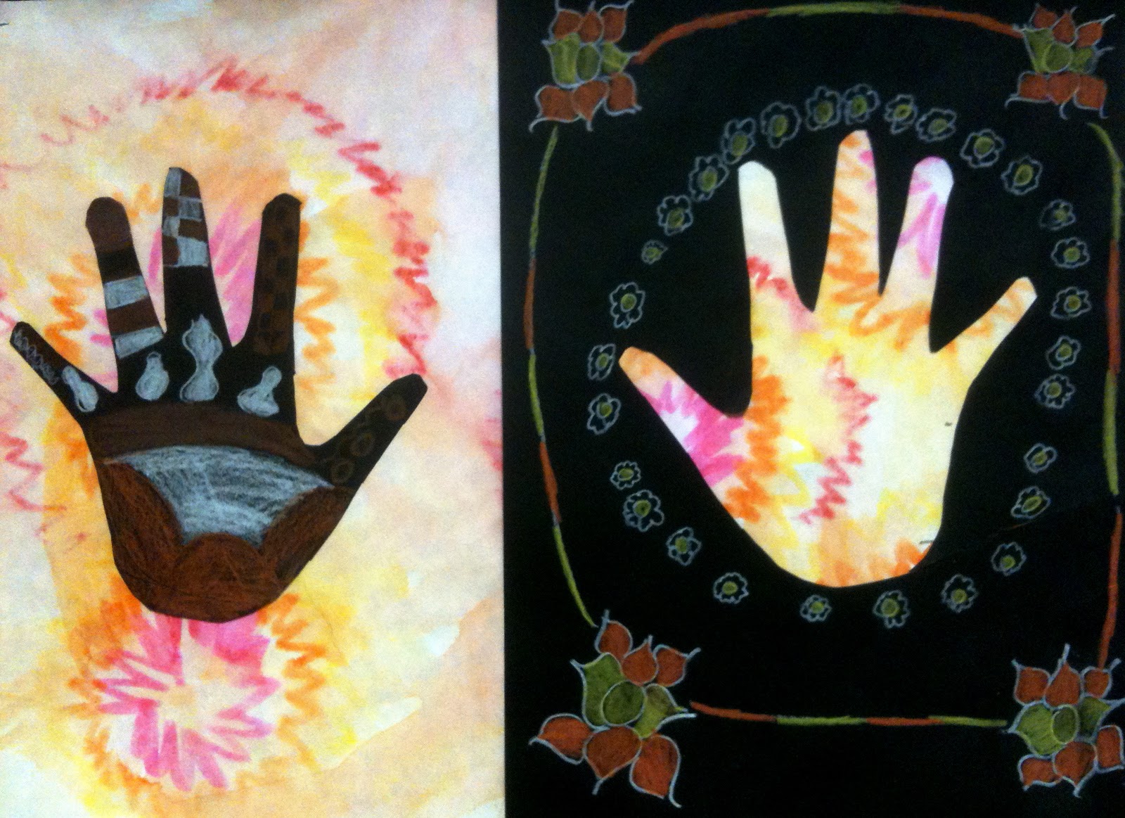 Creating Art: Positive/Negative Hands