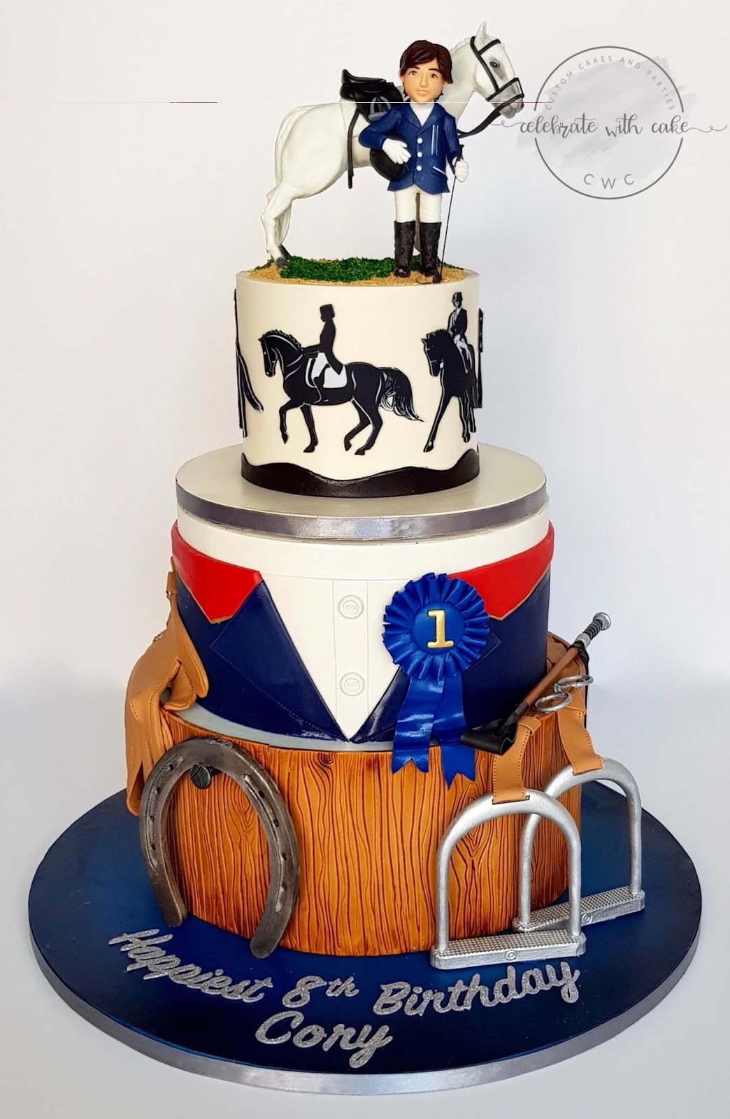 Celebrate with Cake!: Dressage 3 tiers Rotating Cake
