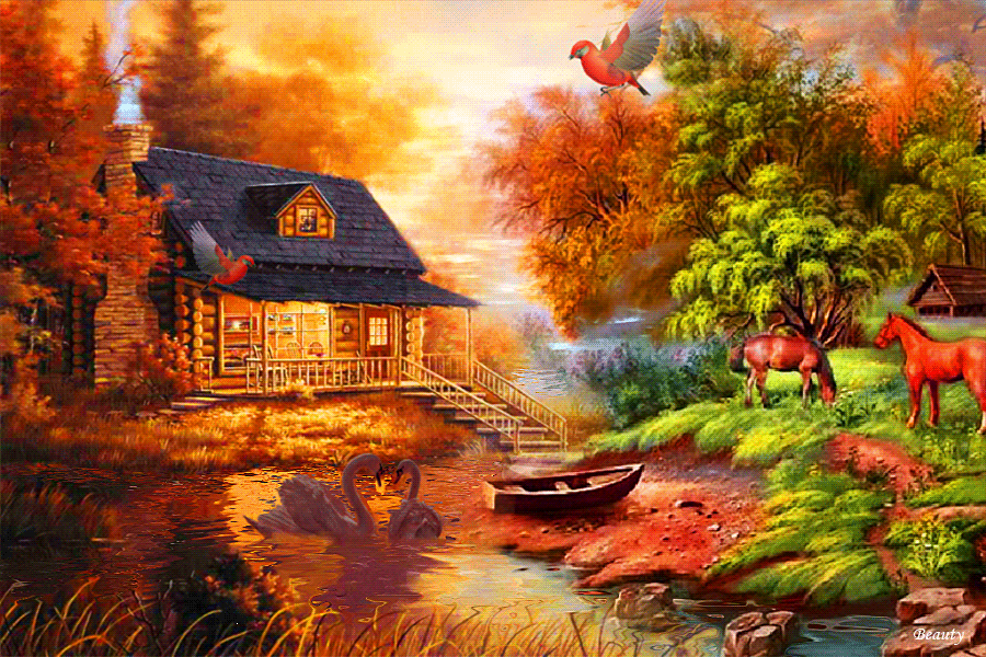 🕊 GIF`s - IMAGINATIA IN MISCARE: PEISAJ DE TOAMNĂ