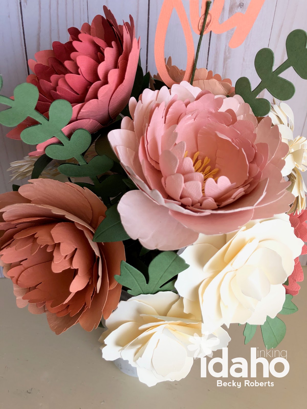 Inking Idaho: My Newest Paper Flower Bouquet