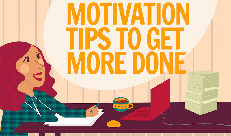 16 Easy-To-Try Motivation Tips To Get More Done - #Infographic
