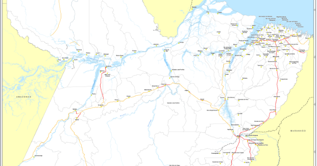 Geografia e Cartografia Digital: Mapa do Estado do Pará (Tamanho Grande)