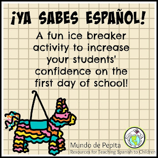 ¡Ya sabes español! A great first day activity! | Mundo de Pepita