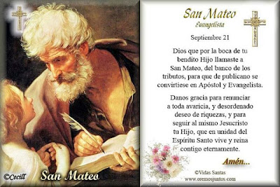 AMOR ETERNO: San Mateo - Apóstol y Evangelista - Fiesta Septiembre 21