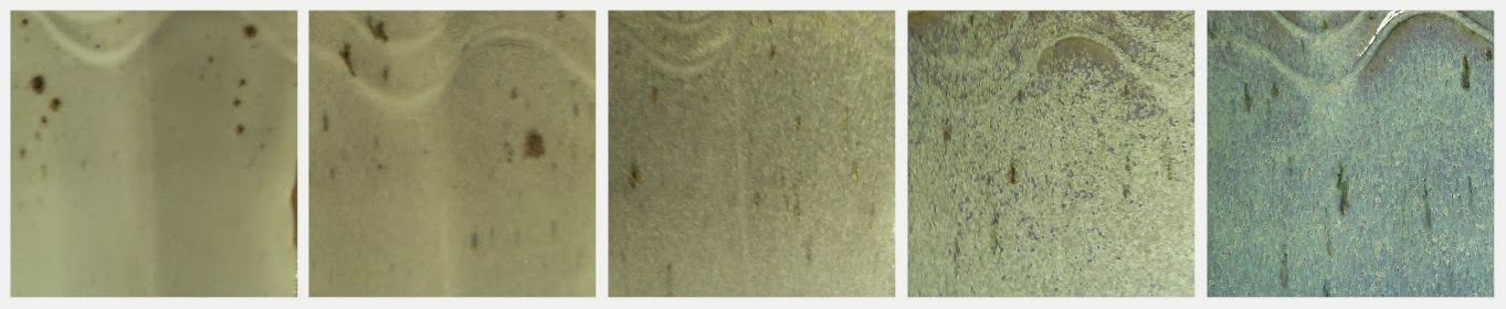 MICHAEL CERV POTTERY: Copper, Iron, and Rutile Line Blends