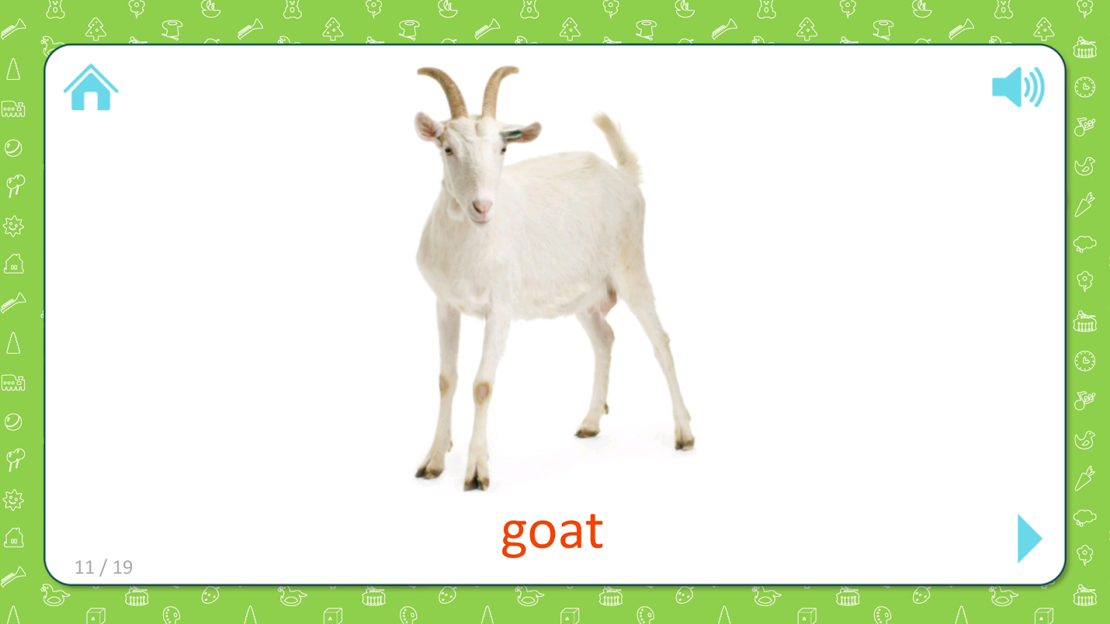 Flashcards for Kids: Goat - Pets and Farm Animals - Flashcards for Kids