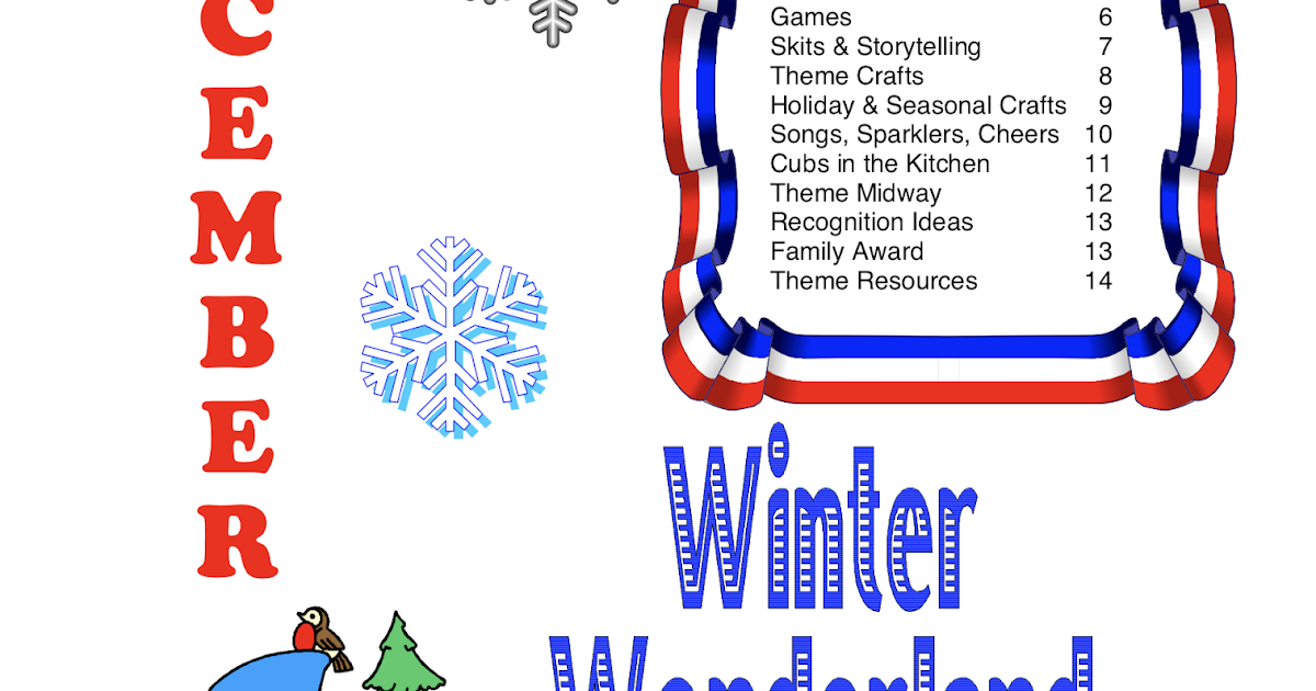 Akela's Council Cub Scout Leader Training: Winter Wonderland ~ Great ...