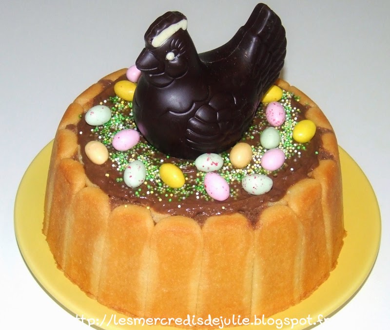 Les Mercredis de Julie: [Dessert de Pâques] Charlotte poires chocolat
