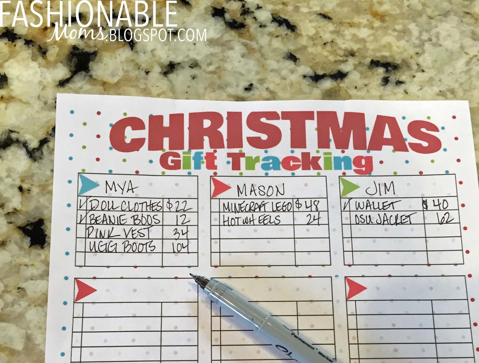 My Fashionable Designs: Free Printable: Christmas Organization Set