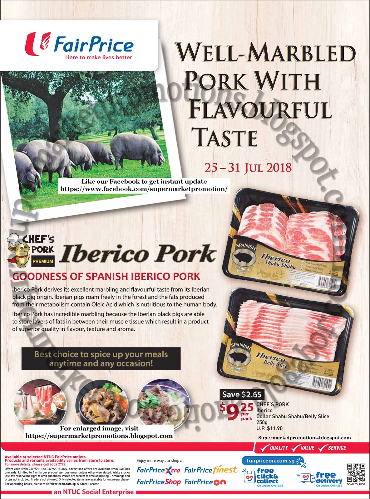 NTUC FairPrice Iberico Pork Promotion 25 - 31 July 2018 ~ Supermarket ...