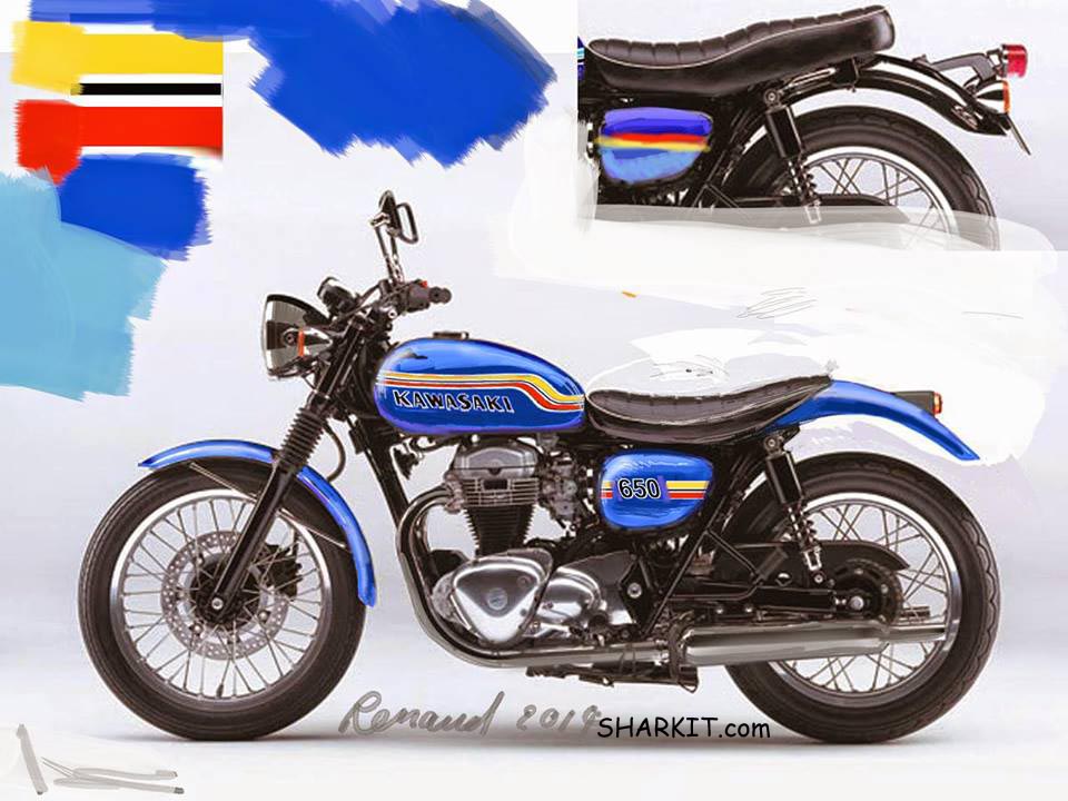 Renax Motorbike corner: Kawa W650 tank stickers