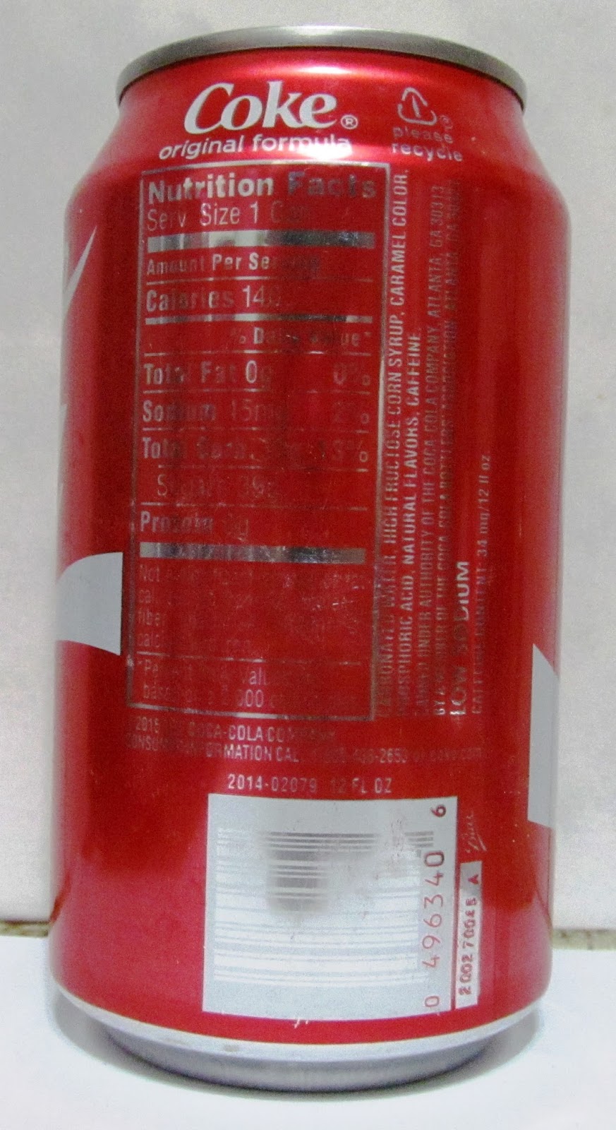 LATAS Y BOTELLAS COLECCIÓN: LATA COCA COLA 355 ML,, ORIGEN USA 2017