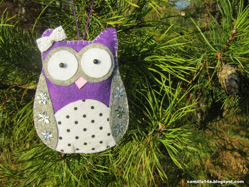 Kamila i jej rower :): Sowa z filcu - DIY :)