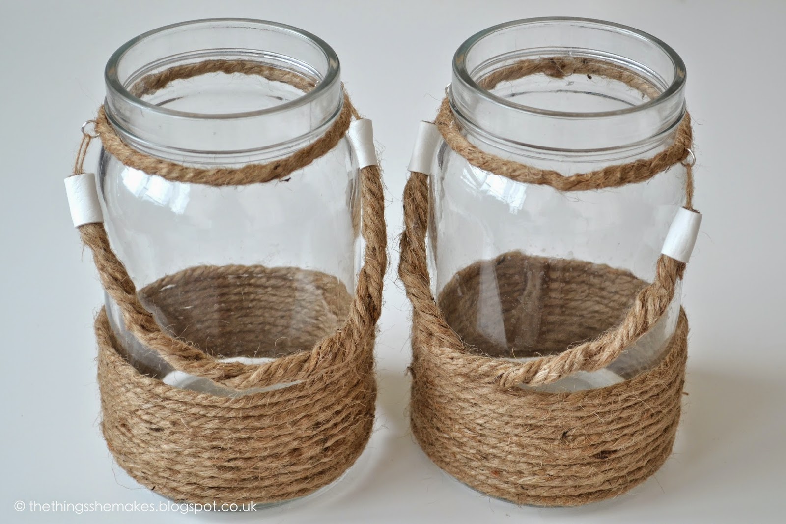 Rope Jar Lanterns | The Things She Makes