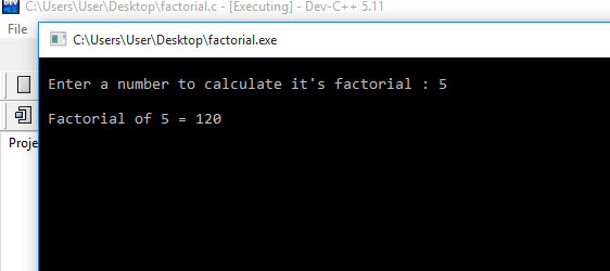 Program in C to find the factorial of a given number ~ Junior Computer ...