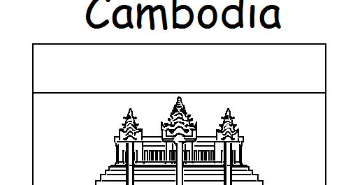 Geography Blog: Cambodia Flag Colouring Page