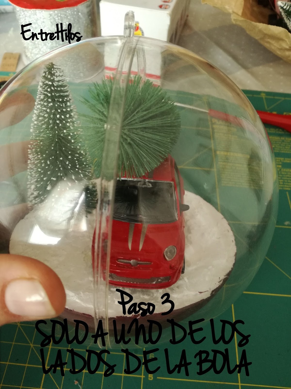 EntreHilos y algo más: Tutorial: Como hacer una SNOW GLOBE DIY 2
