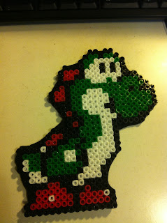 Creaciones Pyssla: Súper Yoshi