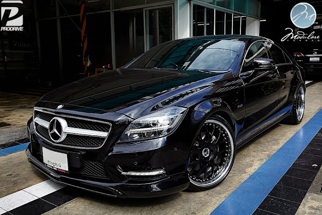Mercedes-Benz C218 CLS Black on Black Modulare Wheels | BENZTUNING
