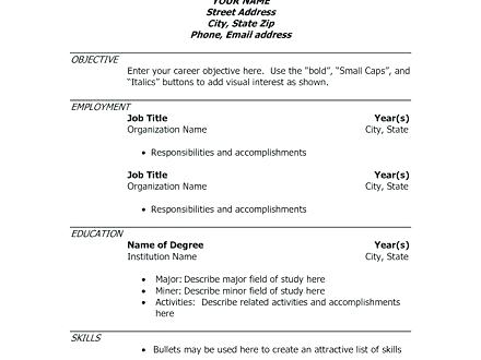 Standard Resume Examples 2019 - Resume Templates