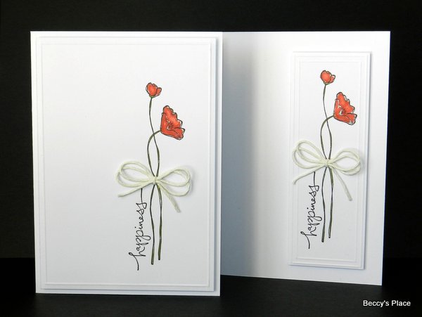 Beccy's Place: Clean and Simple Poppy Cards