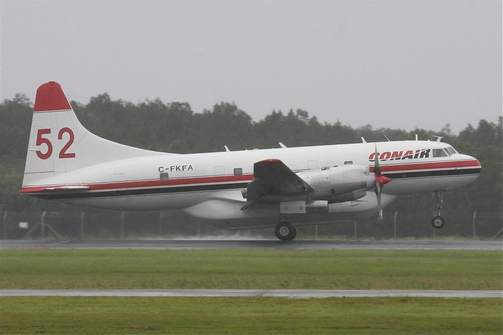 South East QLD Aviation News.: Canadian Convair water bombers at BNE today