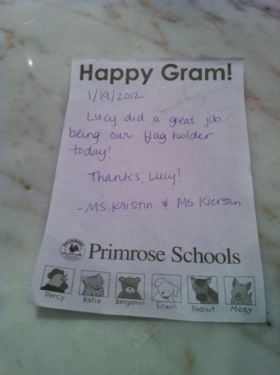 Lucia School Art: Happy Gram! - 1.19.12