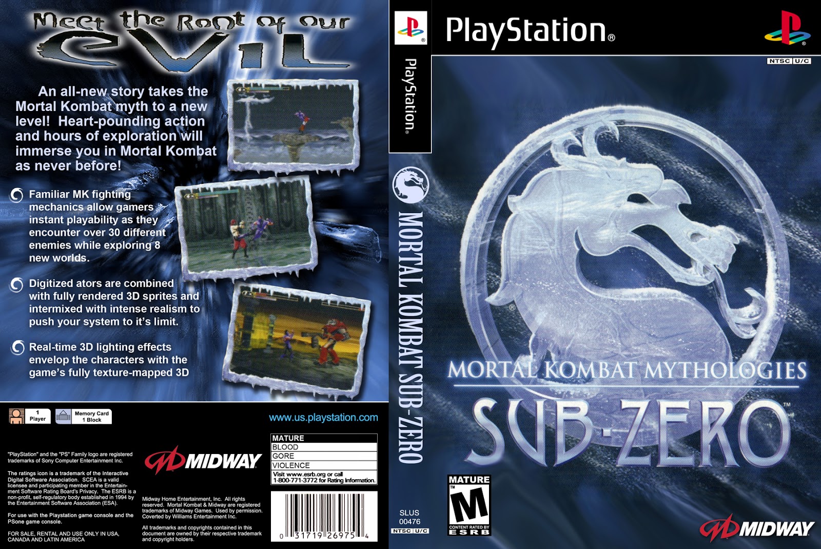 Mortal Kombat Mythologies Sub-Zero. ( PSx-PS1 ) (ISO) ~ ♥ Príncipe de ...