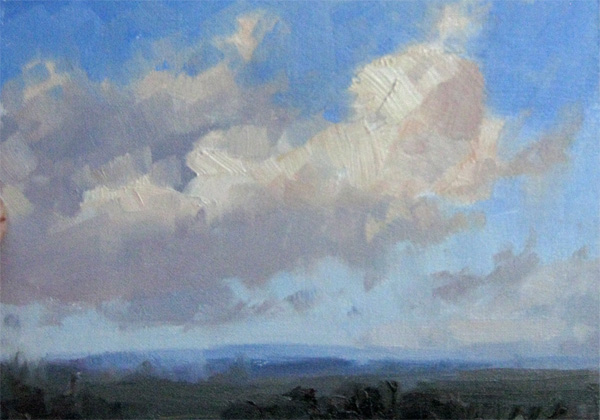 Daily Painters of Arizona: Sky plein air oil landscape painting Becky Joy