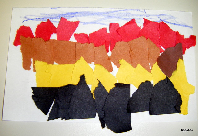 Tippytoe Crafts: Torn-Paper Grand Canyons