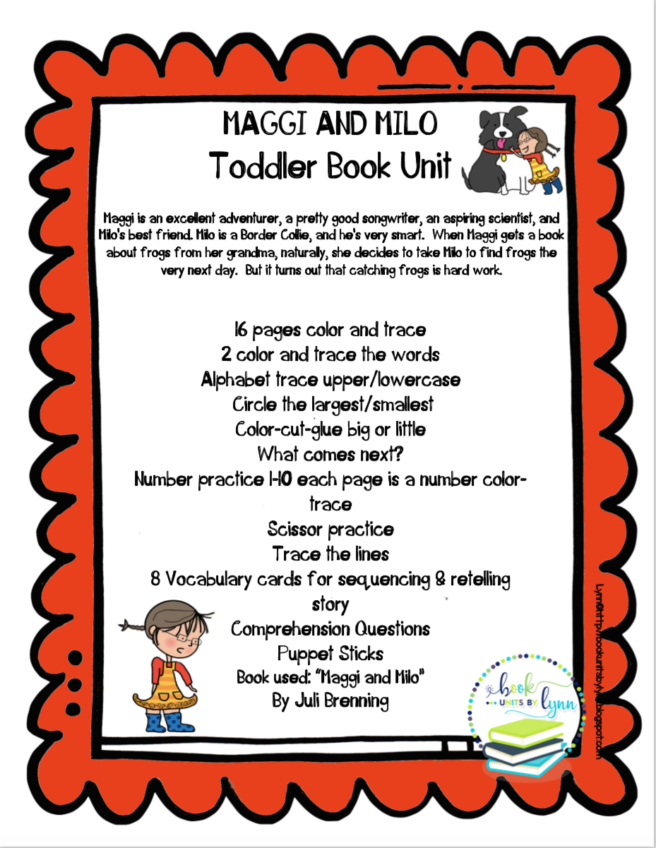 MAGGI AND MILO BOOK UNIT ~ Book Units by Lynn