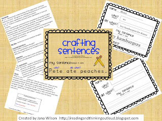 Classroom Freebies Too: Crafting Sentences